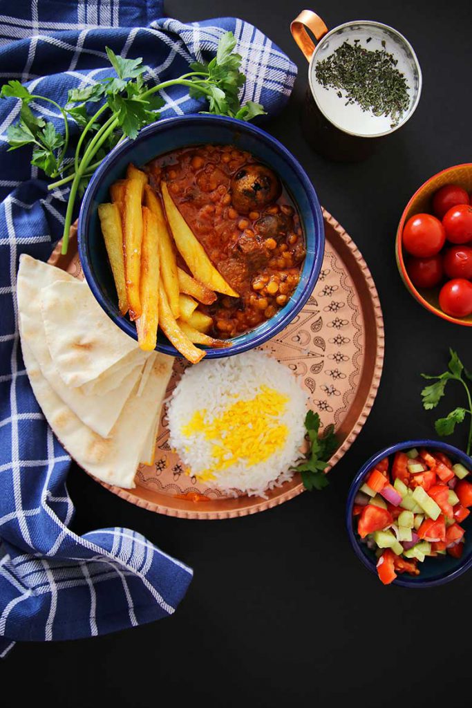 Gheimeh Recipe (Khoresht Gheymeh) with Persian Rice