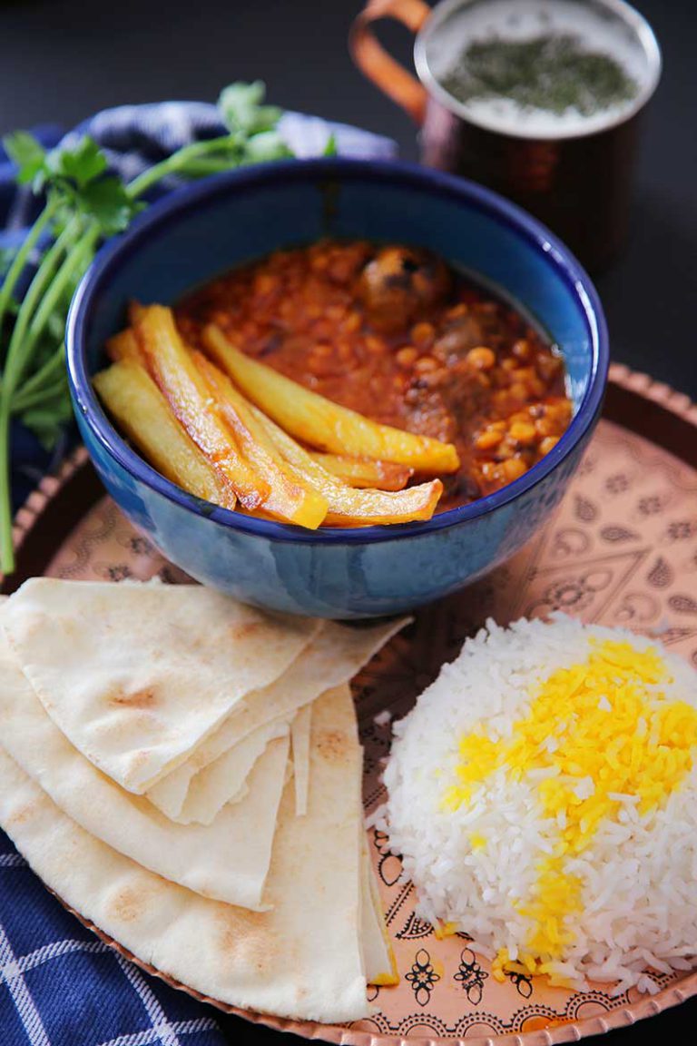 Gheimeh Recipe (Khoresht Gheymeh) with Persian Rice