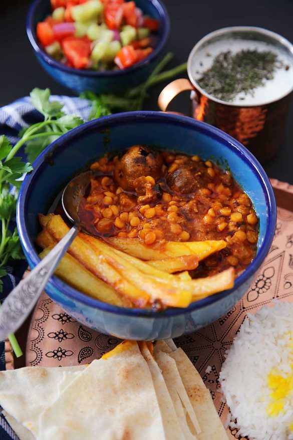 Gheimeh Recipe (Khoresht Gheymeh) with Persian Rice