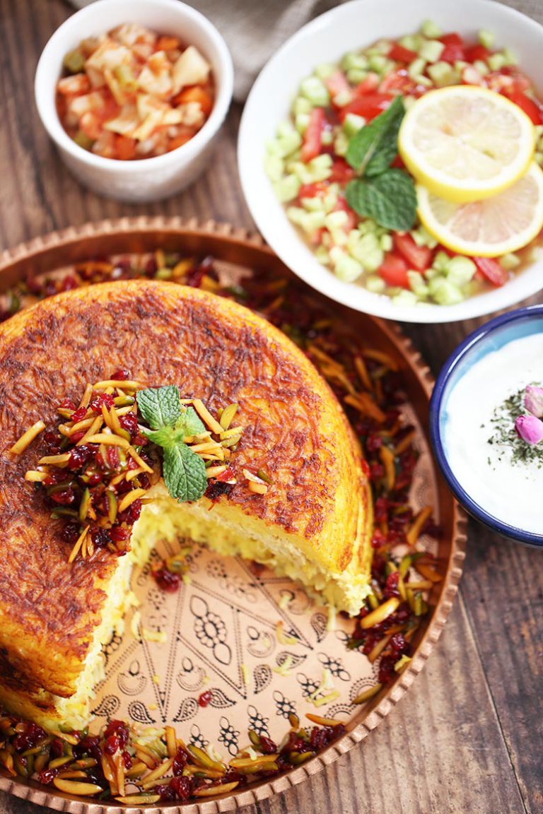 Tahchin Morgh Recipe (Crispy Persian Saffron Rice Cake)