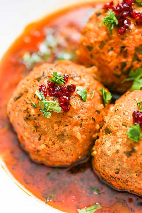 Koofteh Tabrizi Recipe (Persian Stuffed Meatballs)