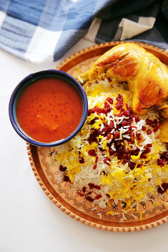 Zereshk Polo Morgh Recipe (Persian Barberry Rice With Chicken)