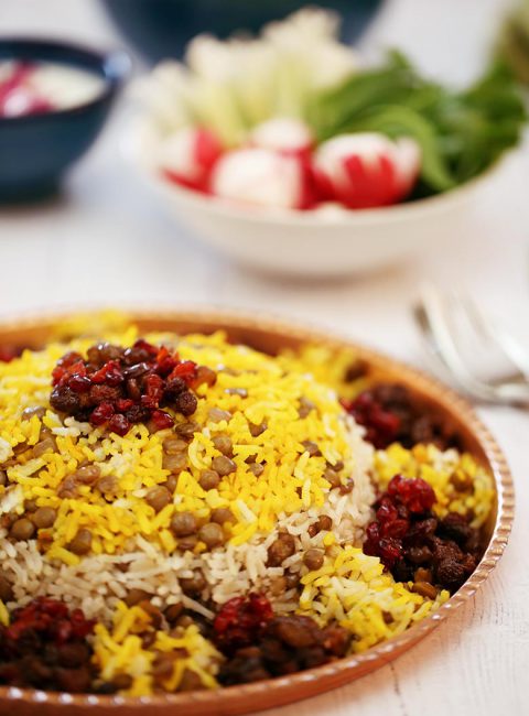 Gheimeh Recipe (Khoresht Gheymeh) with Persian Rice