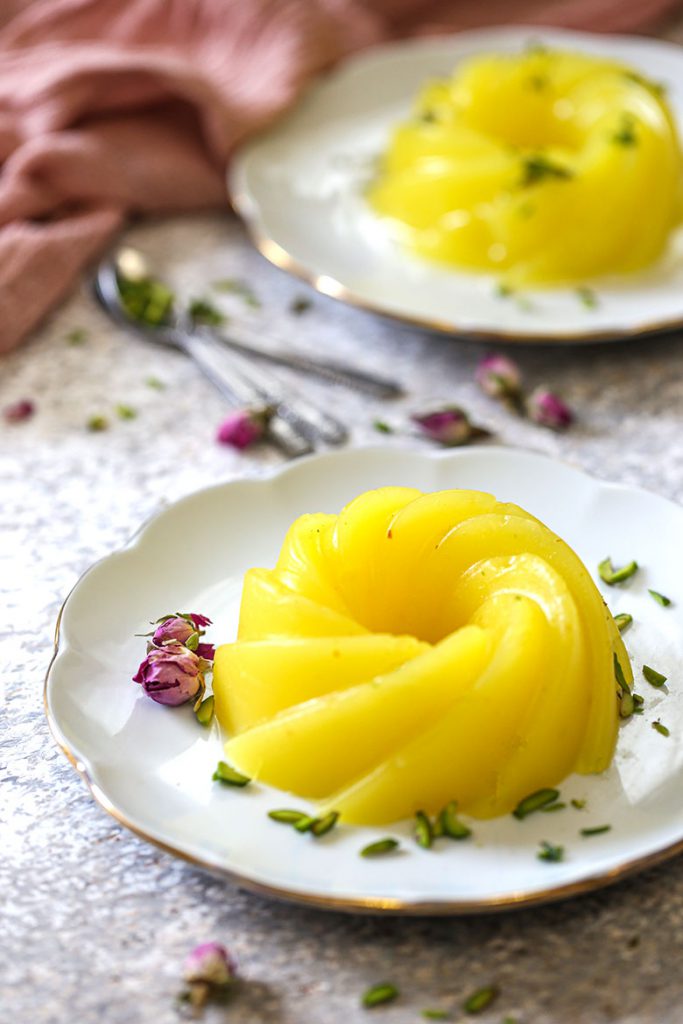 Masghati Recipe (Persian Rose Water and Cardamom Pudding)