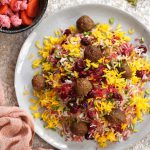 Albaloo Polo Recipe (Sour Cherry Rice With Meatballs)