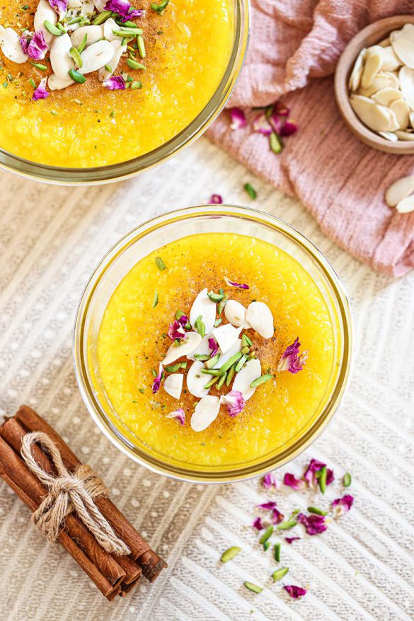 Sholeh Zard Recipe (Persian Saffron Rice Pudding)