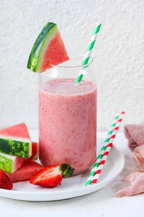Watermelon Strawberry Smoothie Recipe