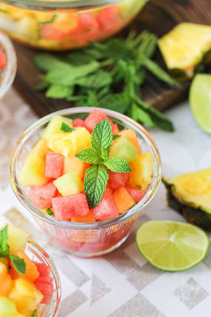 Melon and Pineapple Fruit Salad Recipe