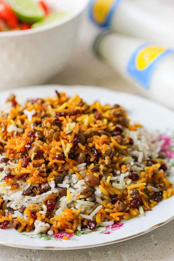 Adas Polo Recipe (Persian Lentil and Rice)