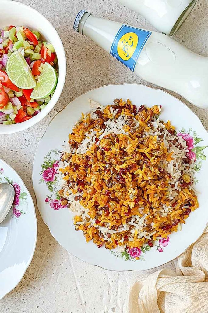 Adas Polo Recipe (Persian Lentil and Rice)