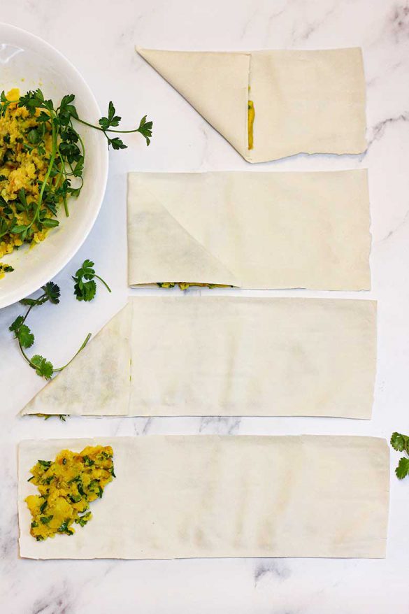 Vegetable Samosa With Filo Pastry Recipe