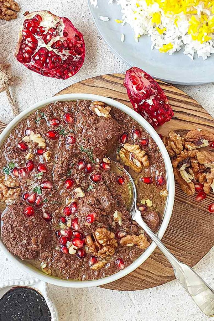 Khoresht Fesenjan Recipe (Persian Walnut Stew)
