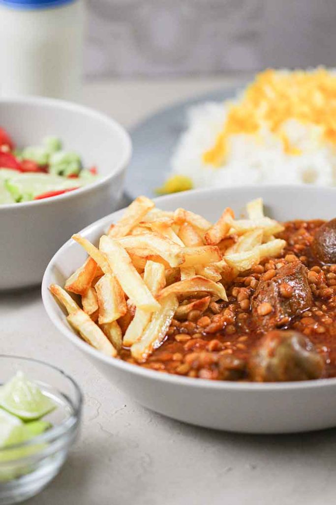 Khoresht Gheimeh Recipe (Khoresh Gheymeh) with Persian Rice