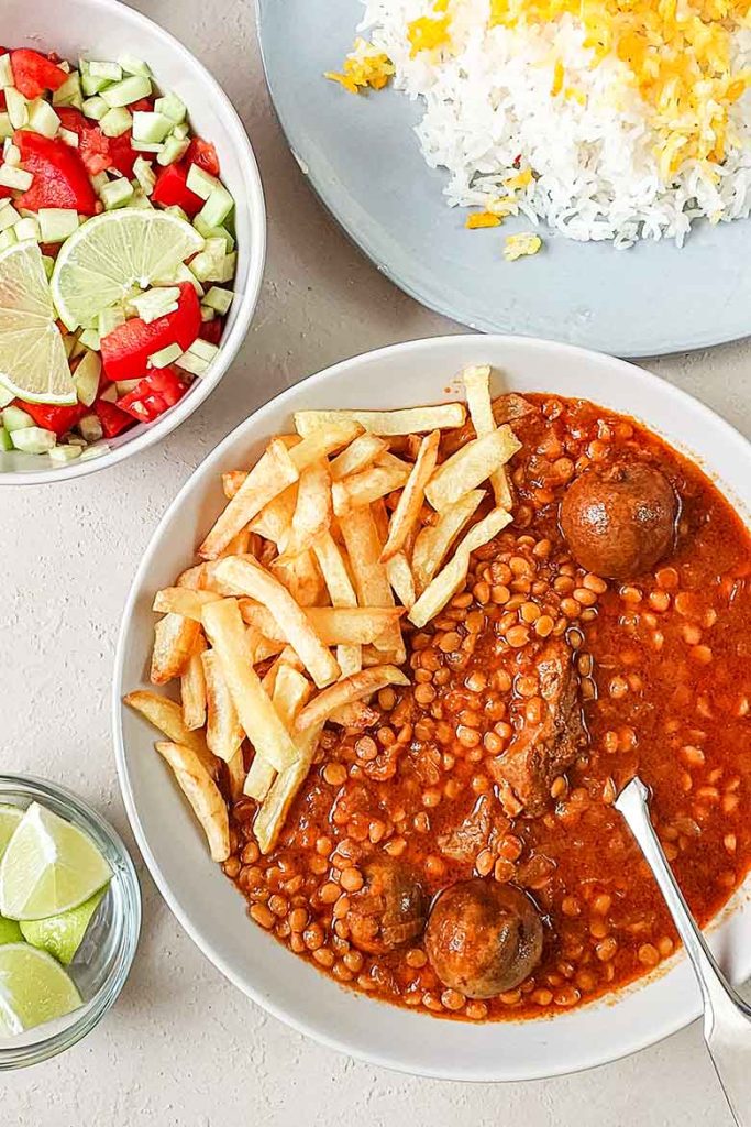 Khoresht Gheimeh Recipe (Khoresh Gheymeh) with Persian Rice