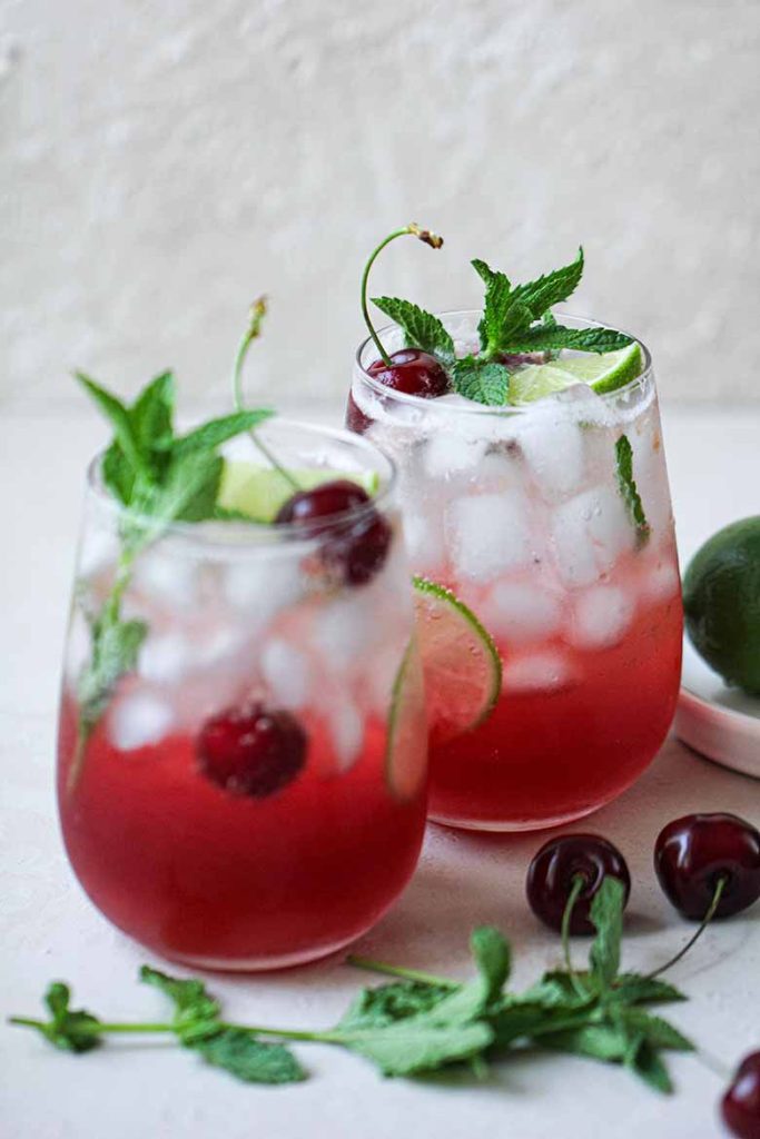 Cherry Mojito Mocktail Recipe