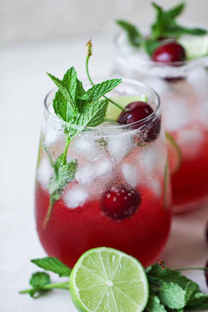 Cherry Mojito Mocktail Recipe
