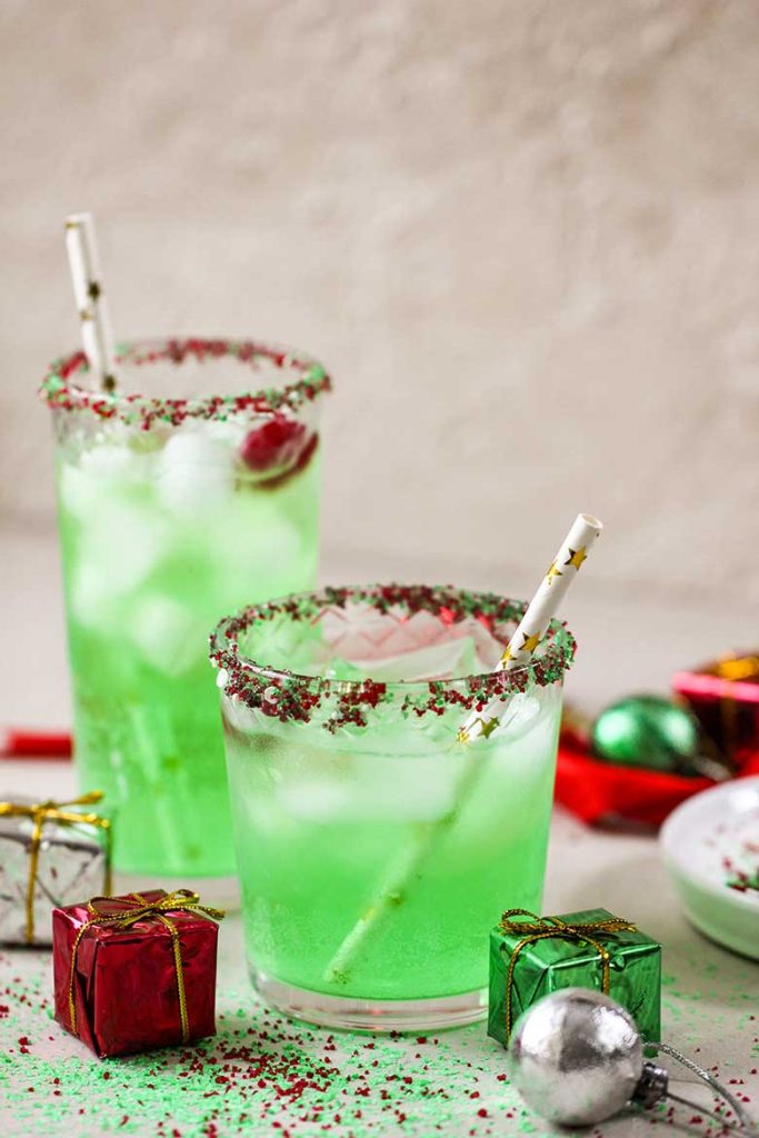 Grinch Mocktail (Green Christmas Mocktail)